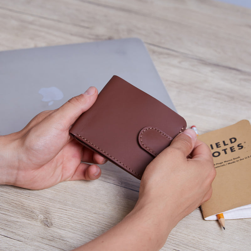 Mini Jack wallet made from classic leather